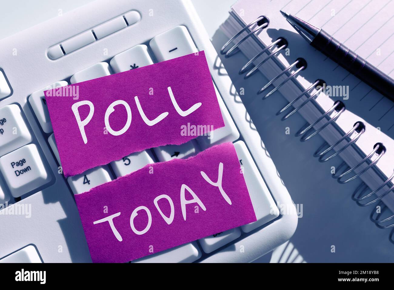 Writing displaying text Poll. Conceptual photo Record of the number of ...