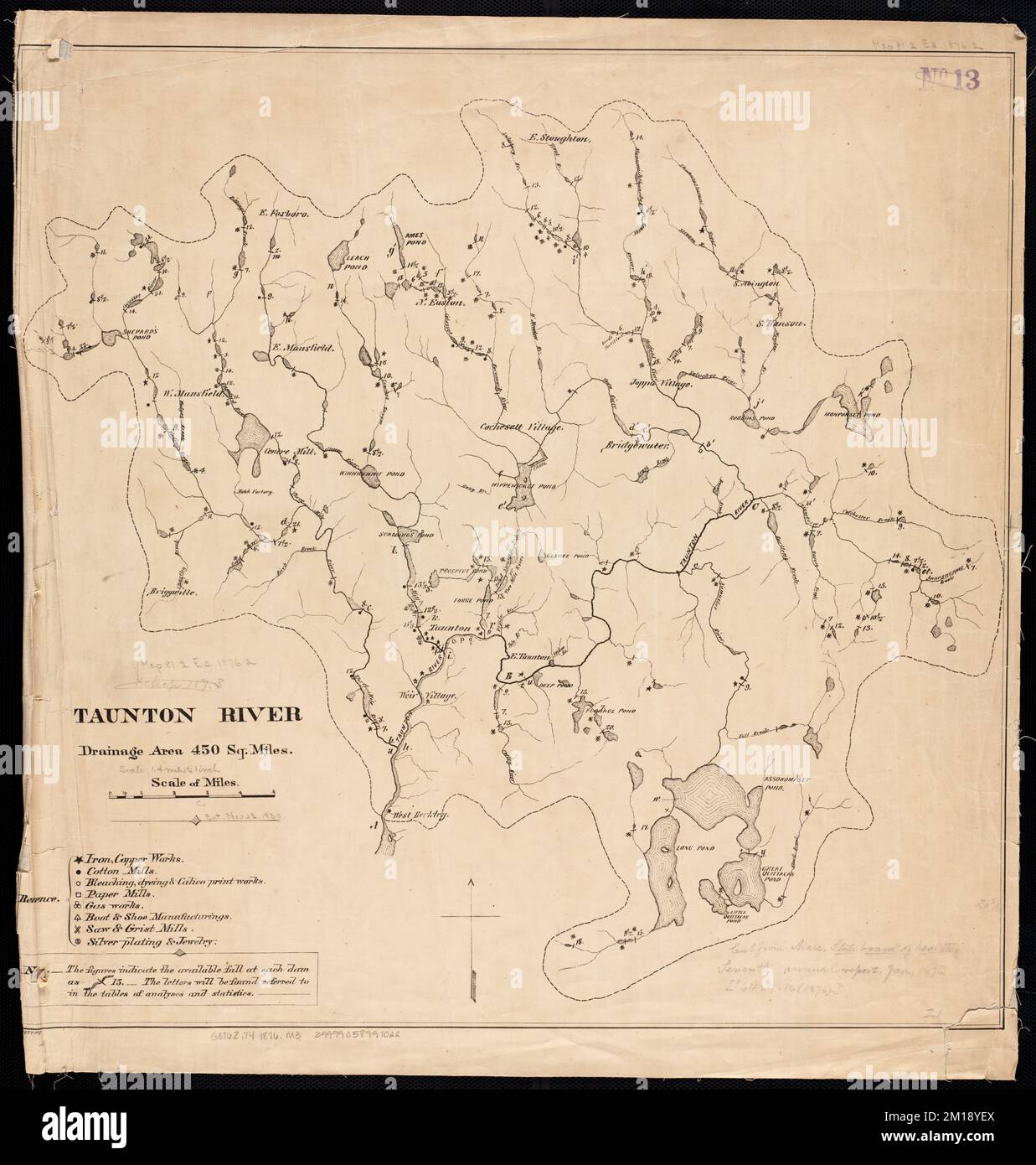 Taunton River : drainage area 450 sq. miles , Taunton River Mass., Maps ...