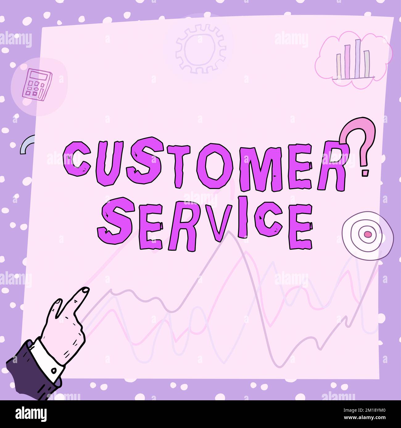 Conceptual caption Customer Service. Business overview process of ...