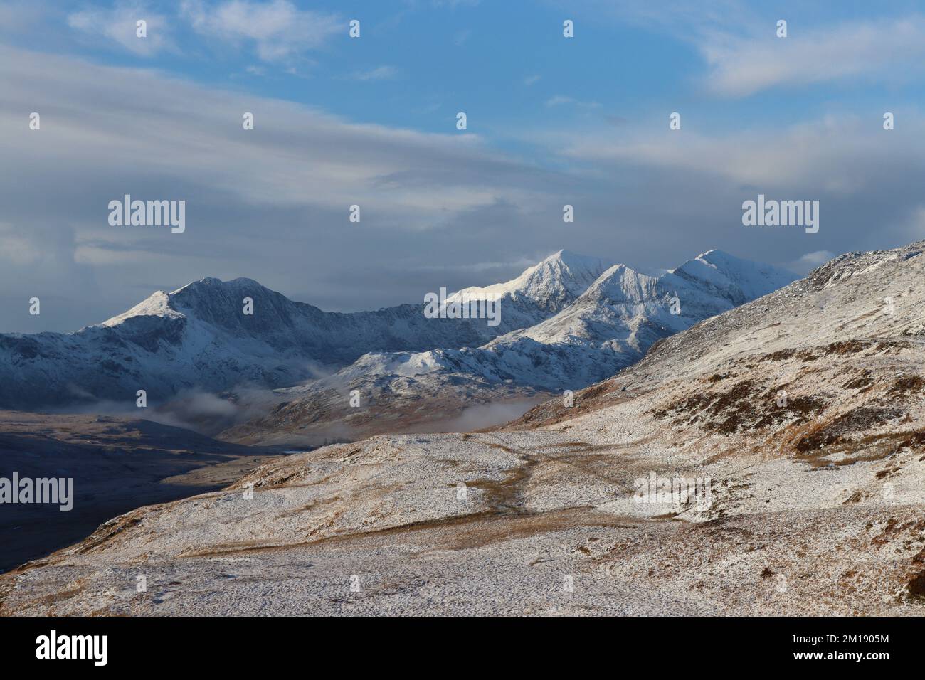 Snowdonia snowdon winter wales glyderau carneddau Stock Photo - Alamy