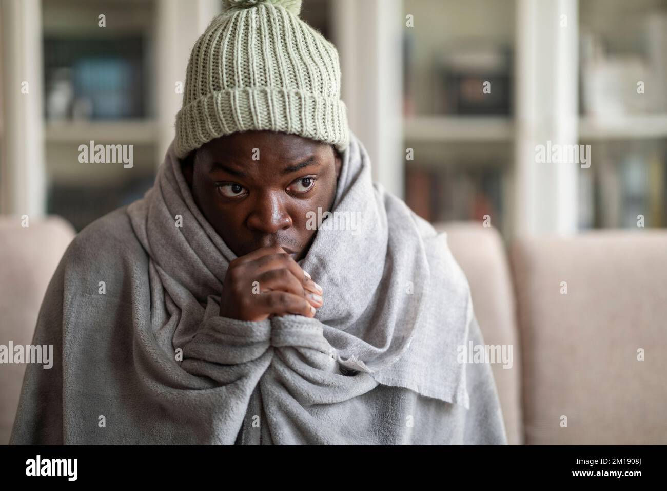 Man covered in blanket hi-res stock photography and images - Alamy