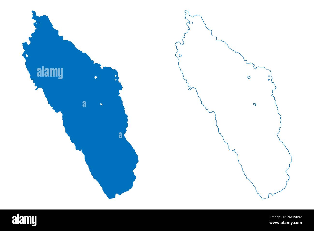 Lake Pyhajarvi (Republic of Finland, Satakunta) map vector illustration ...