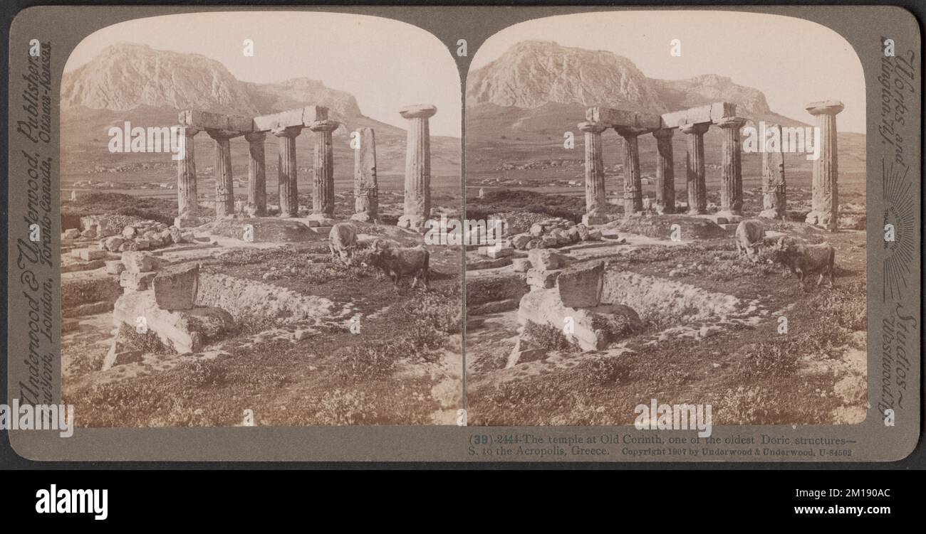 The temple at Old Corinth, one of the oldest Doric structures - S. to ...