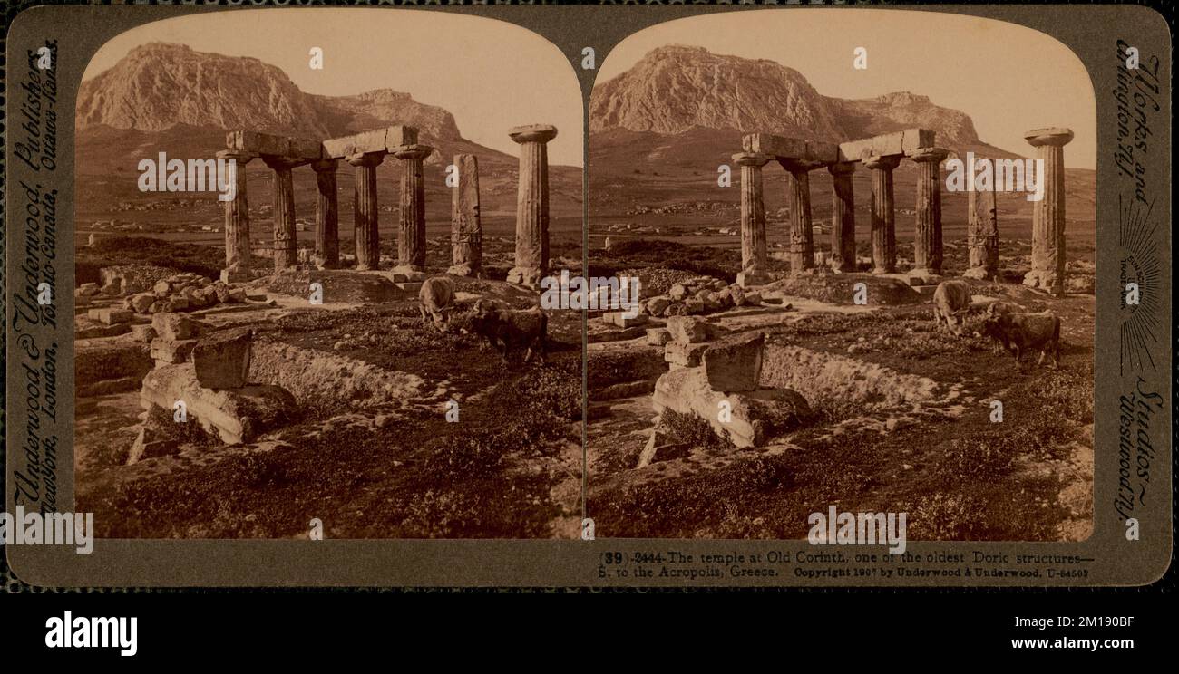 The temple at Old Corinth, one of the oldest Doric structures - S. to ...