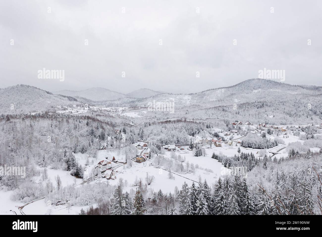 Croatia. 11th Dec, 2022. Snow covered Gorski Kotar, in Croatia, on Dec ...