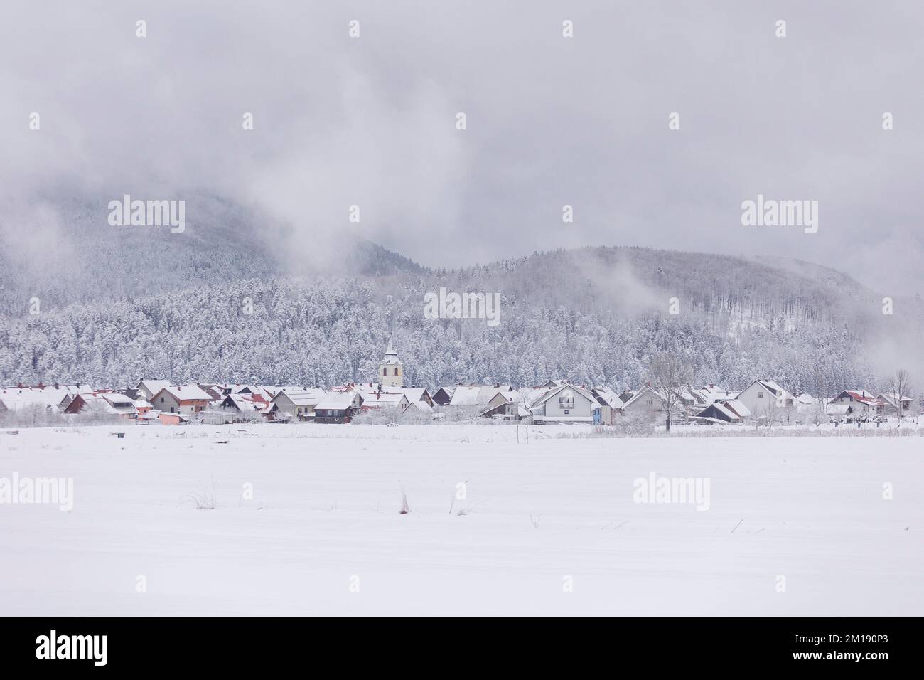 Croatia. 11th Dec, 2022. Snow covered Gorski Kotar, in Croatia, on Dec ...
