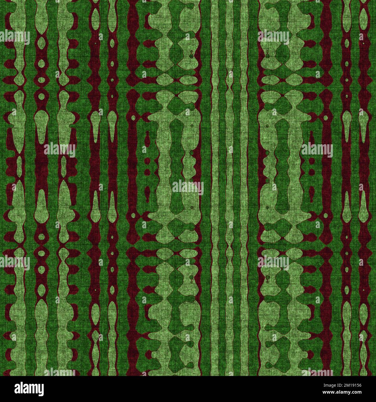 Green retro 1960s linen seamless pattern. Forest style vintage for ...