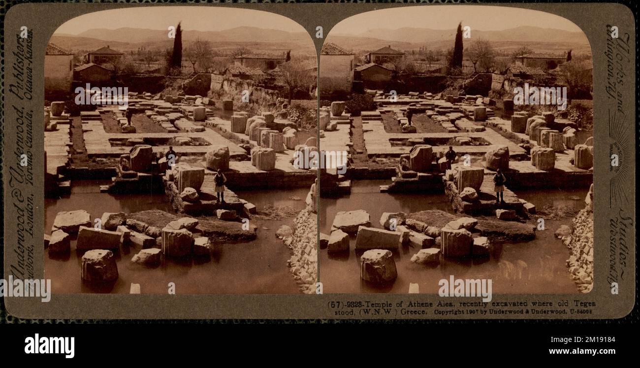 Temple of Athene Alea, recently excavated where old Tegea stood, (W.N.W ...