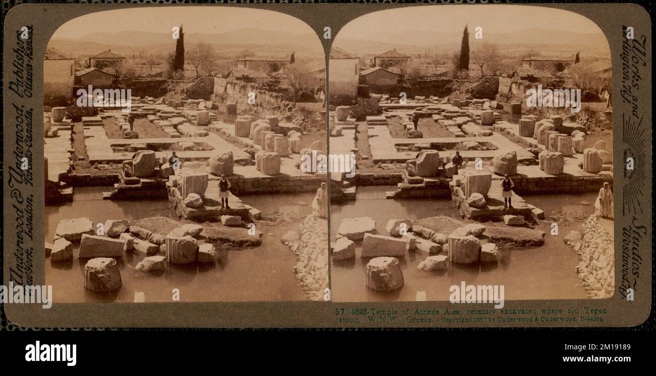 Temple of Athene Alea, recently excavated where old Tegea stood, (W.N.W ...