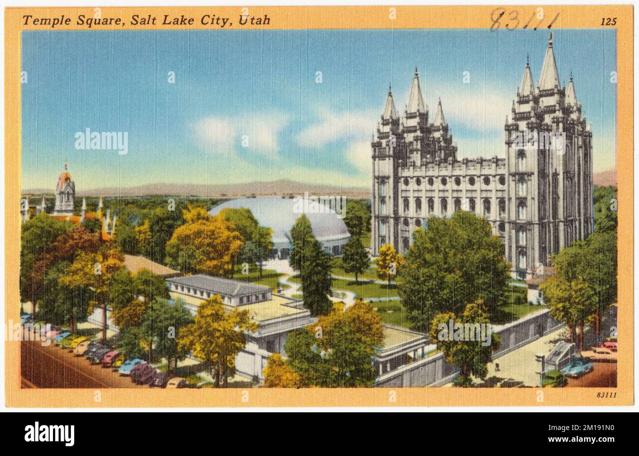 Temple Square, Salt Lake City, Utah , Cities & towns, Tichnor Brothers Collection, postcards of ...