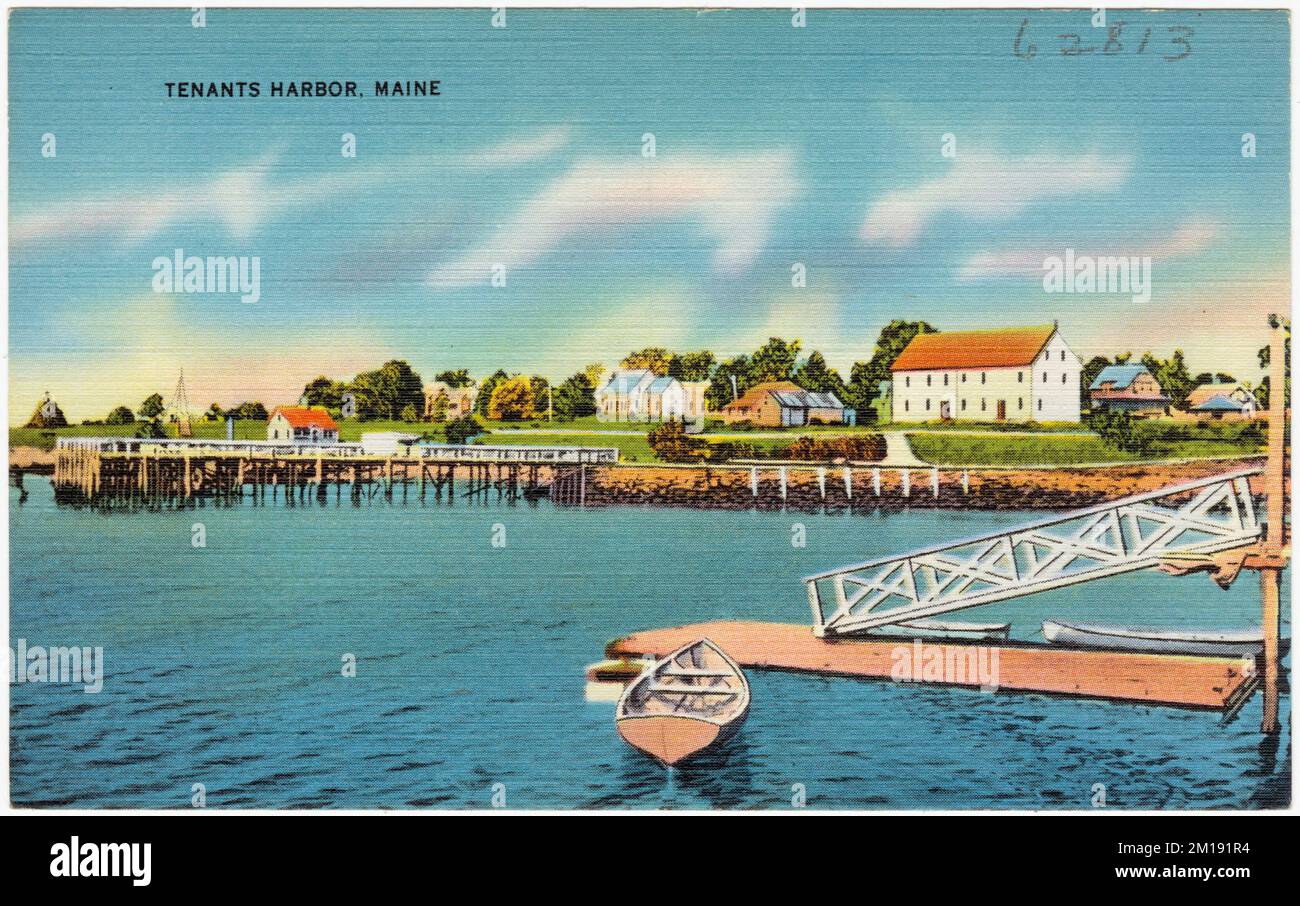 Tenants Harbor, Maine , Harbors, Tichnor Brothers Collection, postcards ...