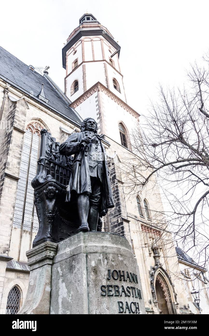 Leipzig Germany 12-10-2021 Monument of the famous composer Johann ...