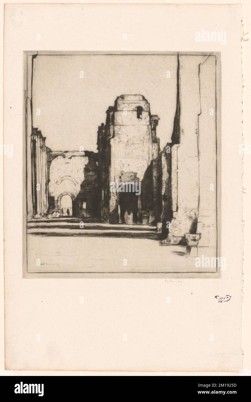 Tepidarium: Thermae of Caracalla , Ruins, Public baths. Sir David Young ...