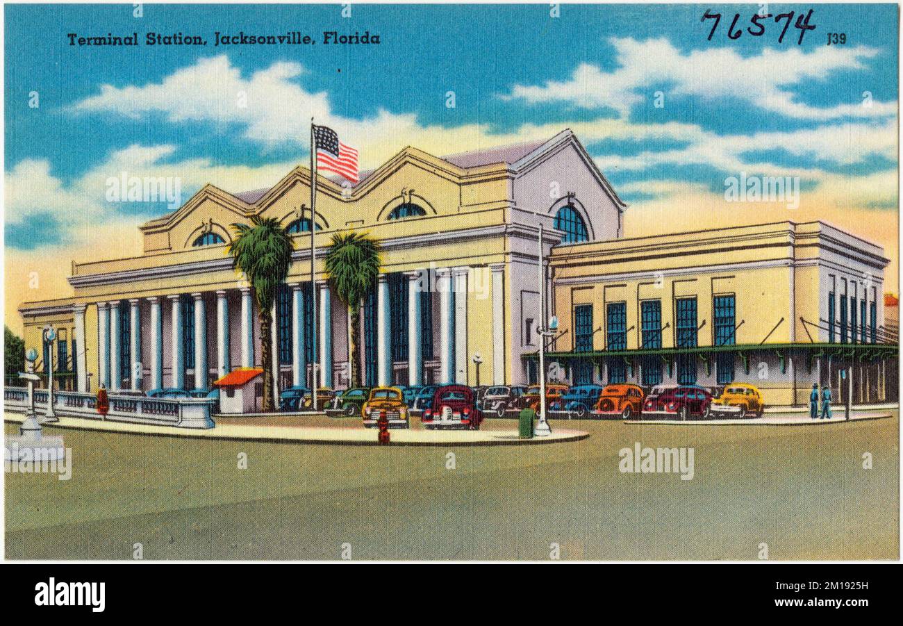 Terminal station, Jacksonville, Florida , Railroad stations, Tichnor ...
