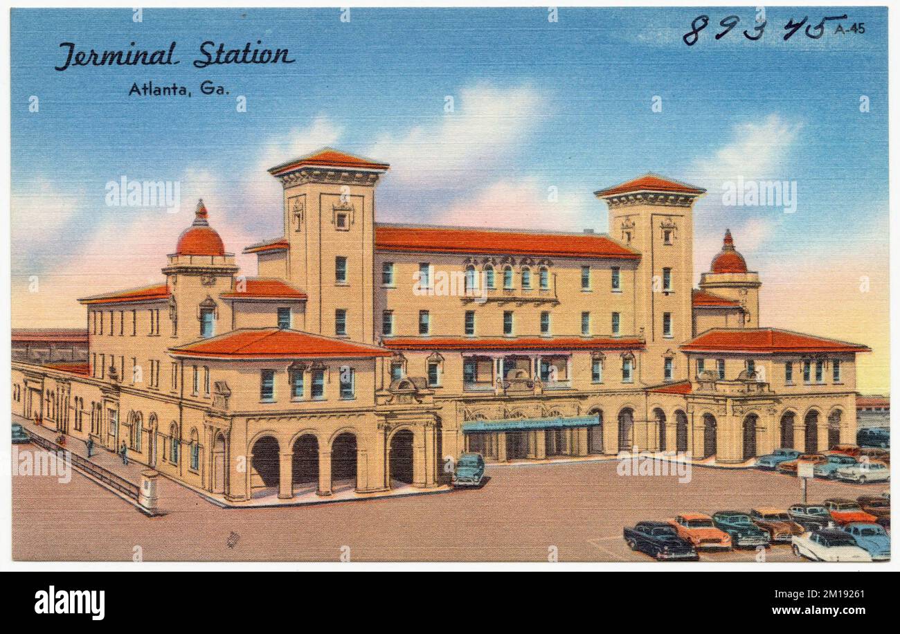 Terminal Station, Atlanta, Ga. , Railroad stations, Tichnor Brothers ...