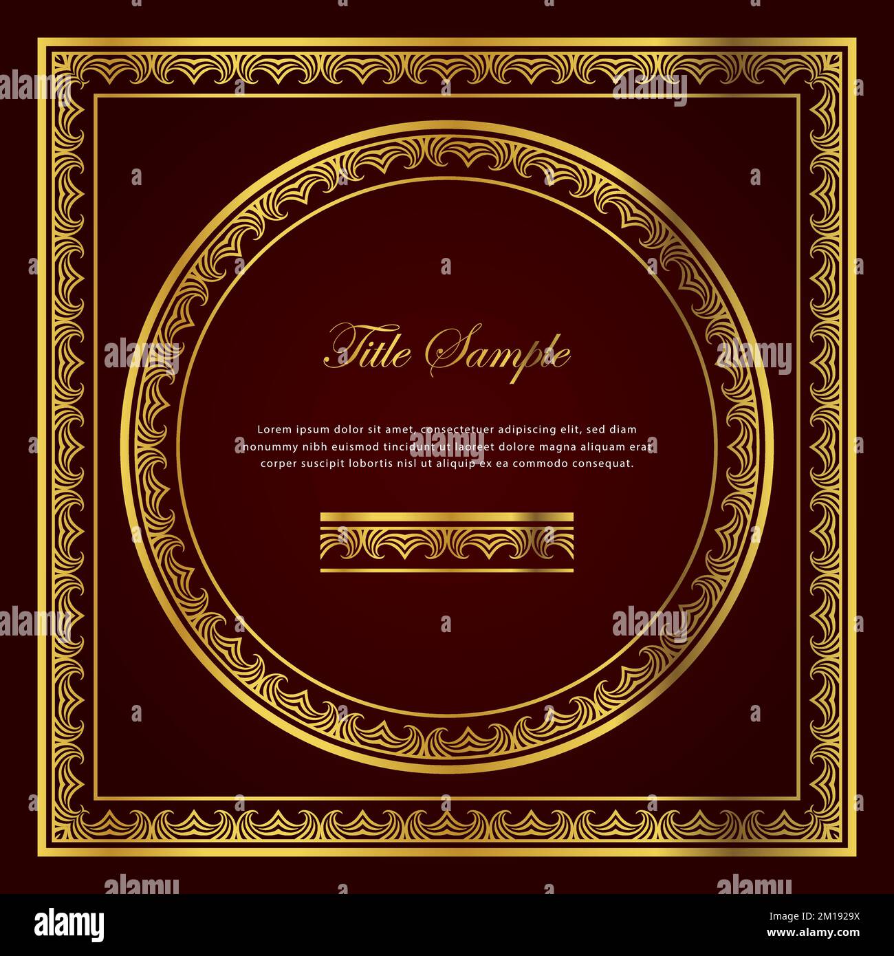 Luxury golden square and round frame set Stock Vector Image & Art - Alamy