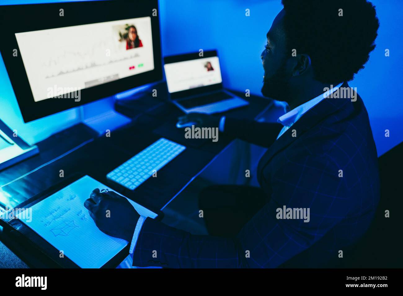 Videocall business meeting hi-res stock photography and images - Alamy