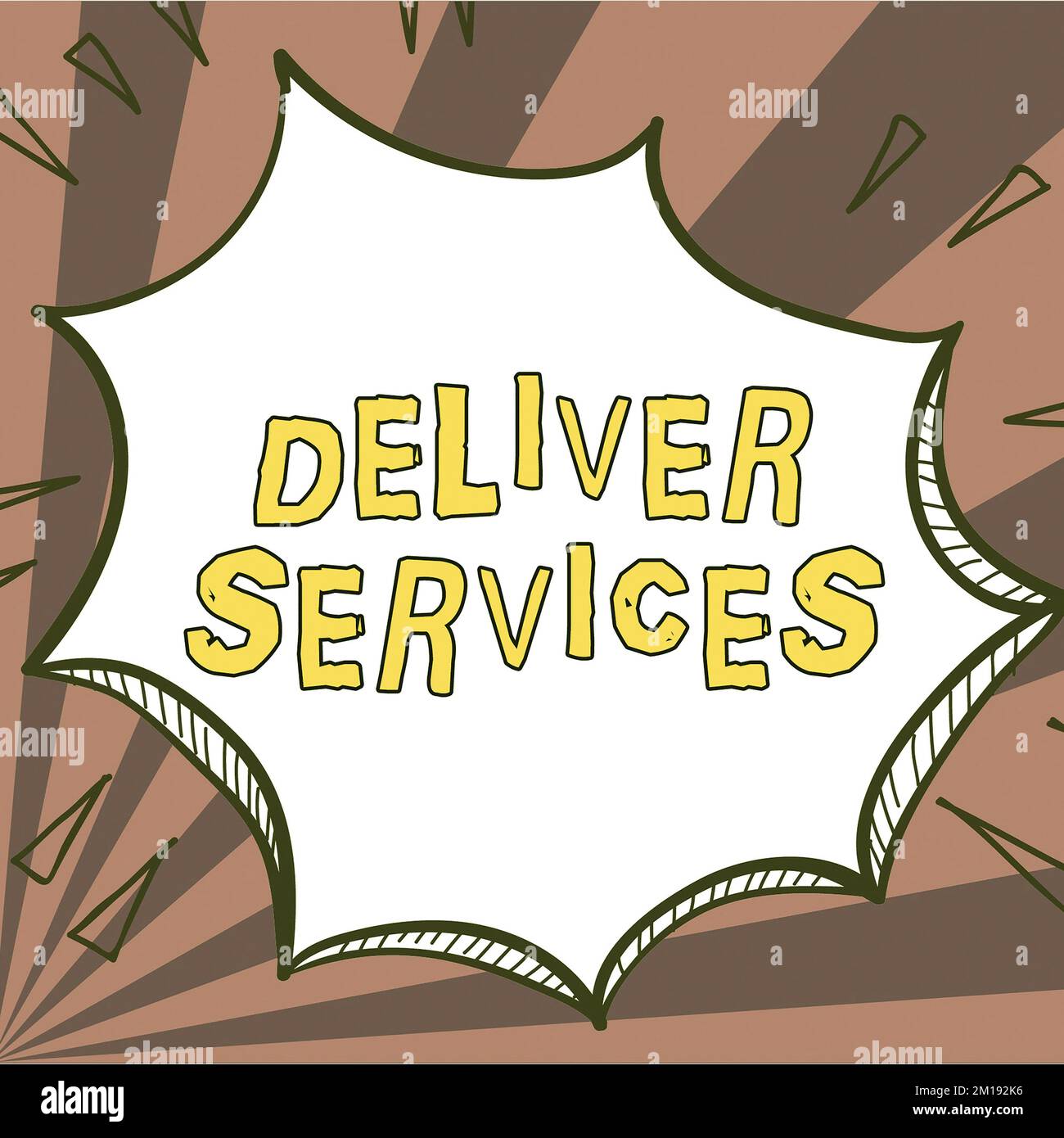 Conceptual caption Deliver Services. Business overview the act of ...