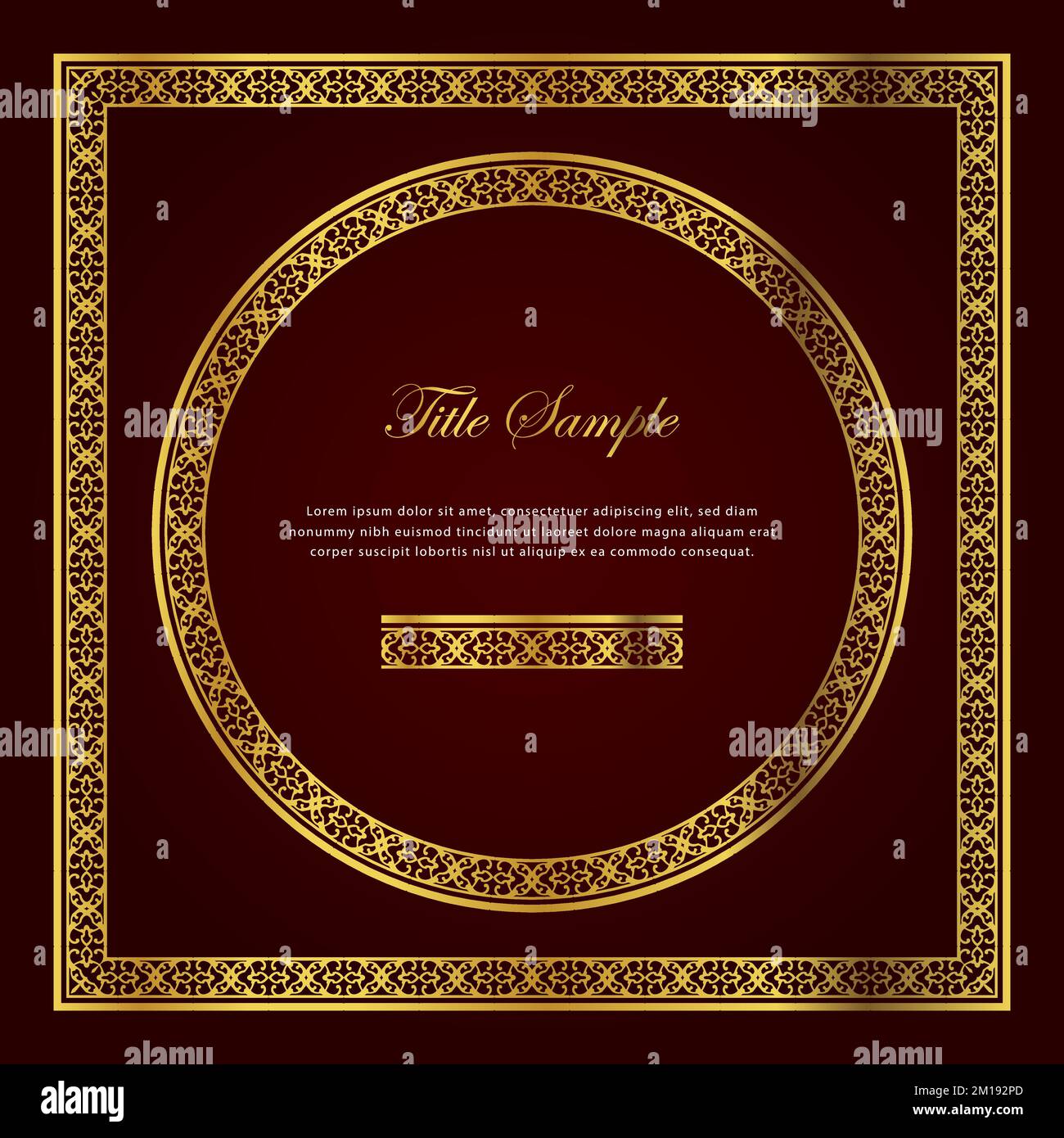 Luxury golden square and round frame set Stock Vector Image & Art - Alamy