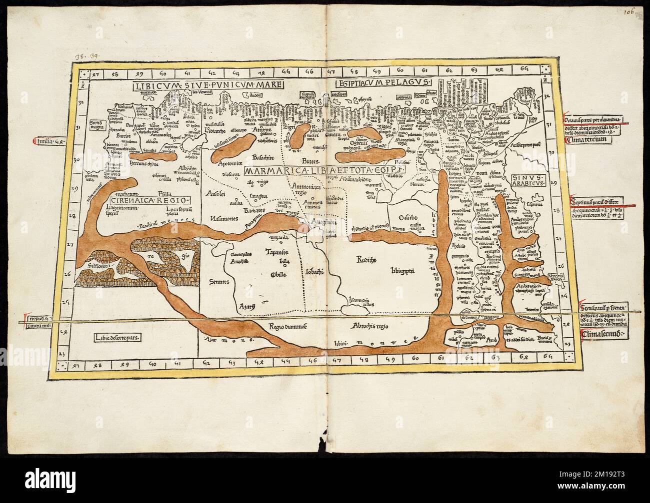 Tertia Affrice tabula continet Cyrenainaycam & Egyptum cum adiacentibus ...