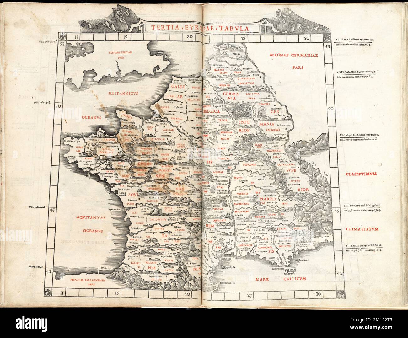 Tertia Europae tabula , France, Maps, Early works to 1800 Norman B ...