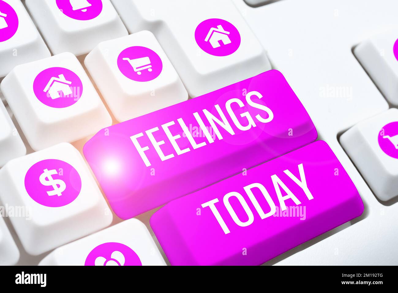 Hand writing sign Feelings. Business showcase causing happy positive ...