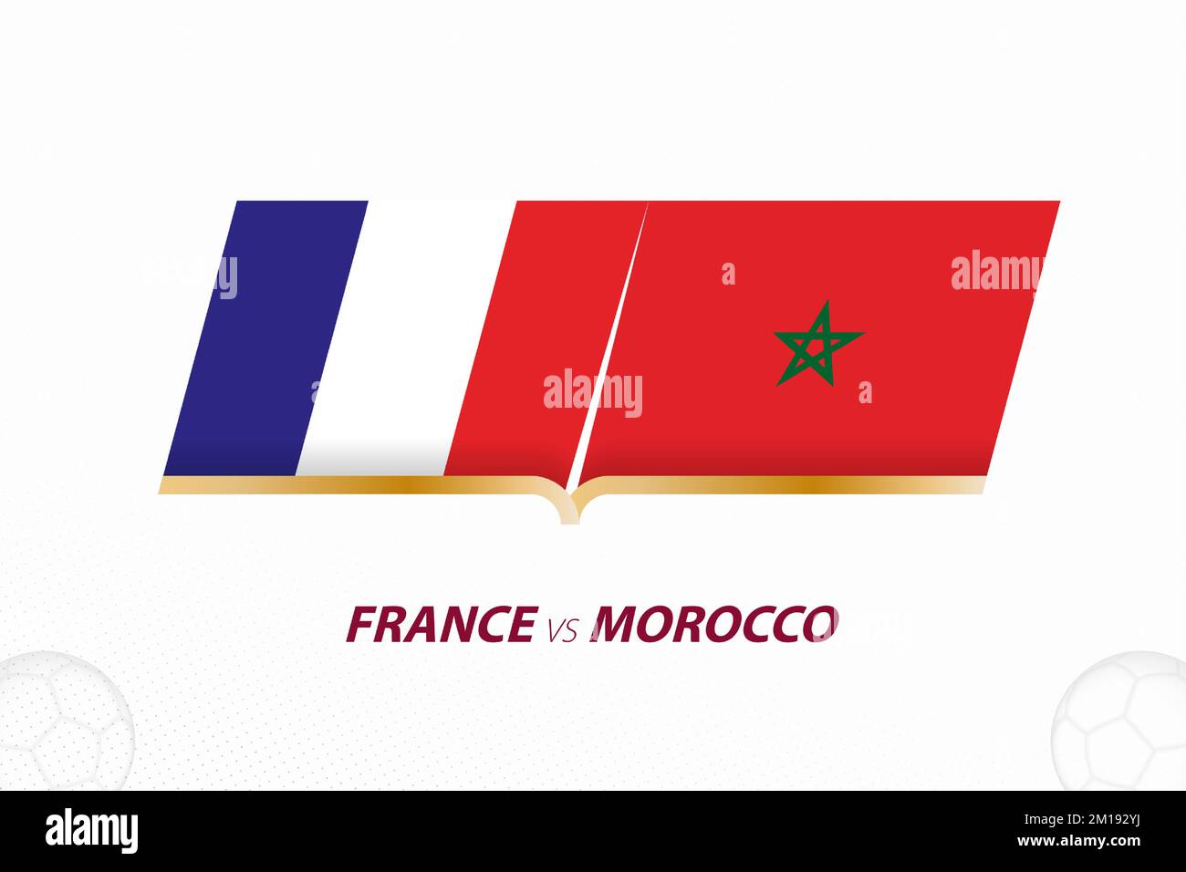 France vs Morocco in Football Competition, Semi finals. Versus icon on ...