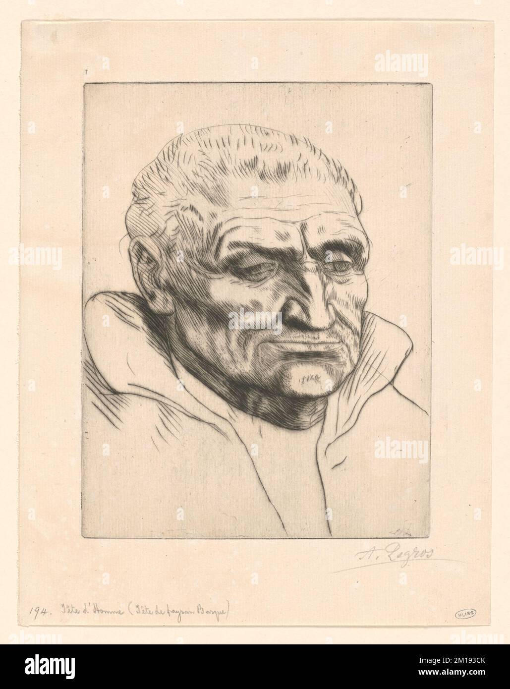 Tête d'homme (Tête de paysan Basque) , Peasants, Alphonse Legros (1837 ...