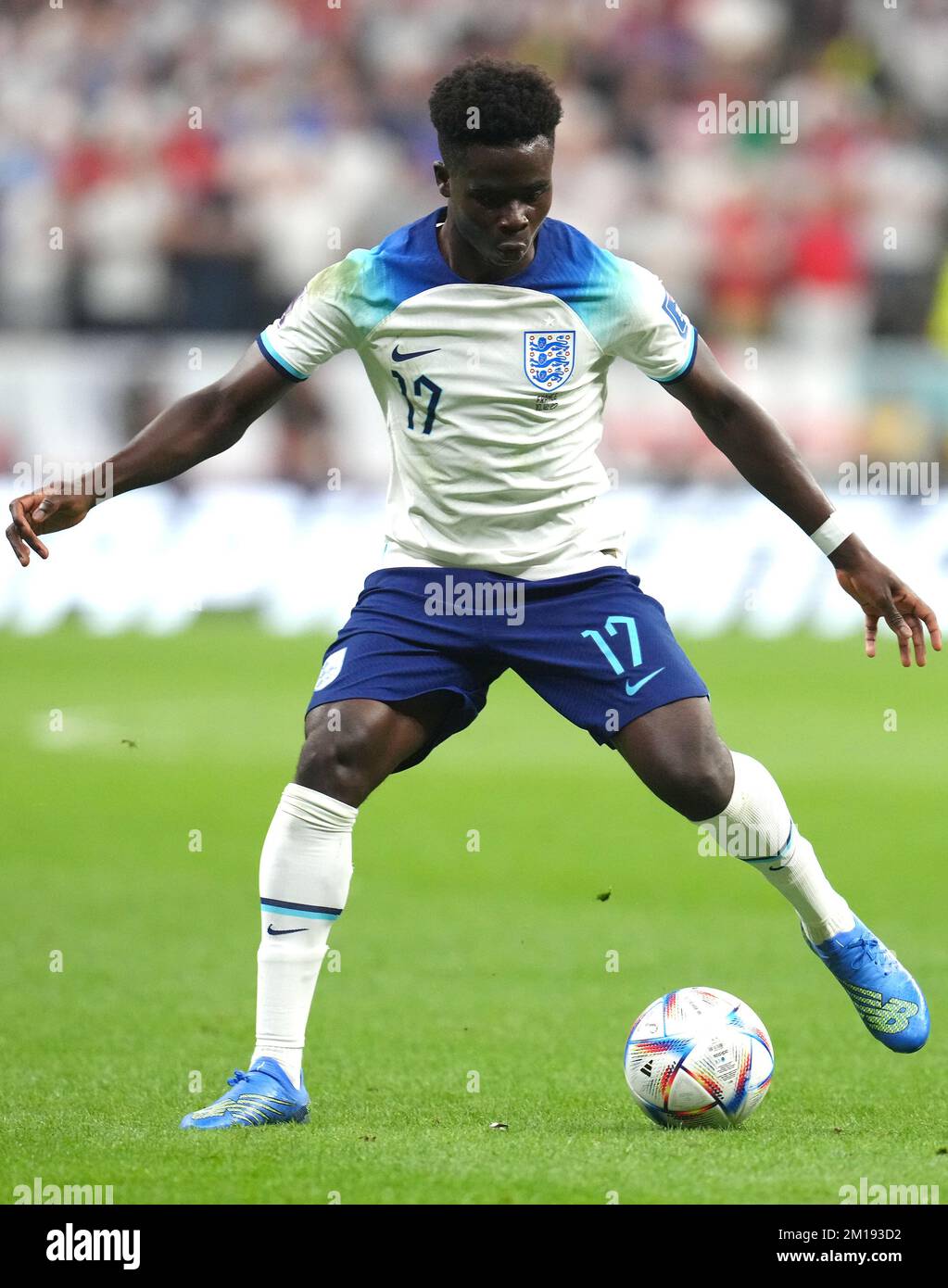 England's Bukayo Saka in action during the FIFA World Cup Quarter-Final ...