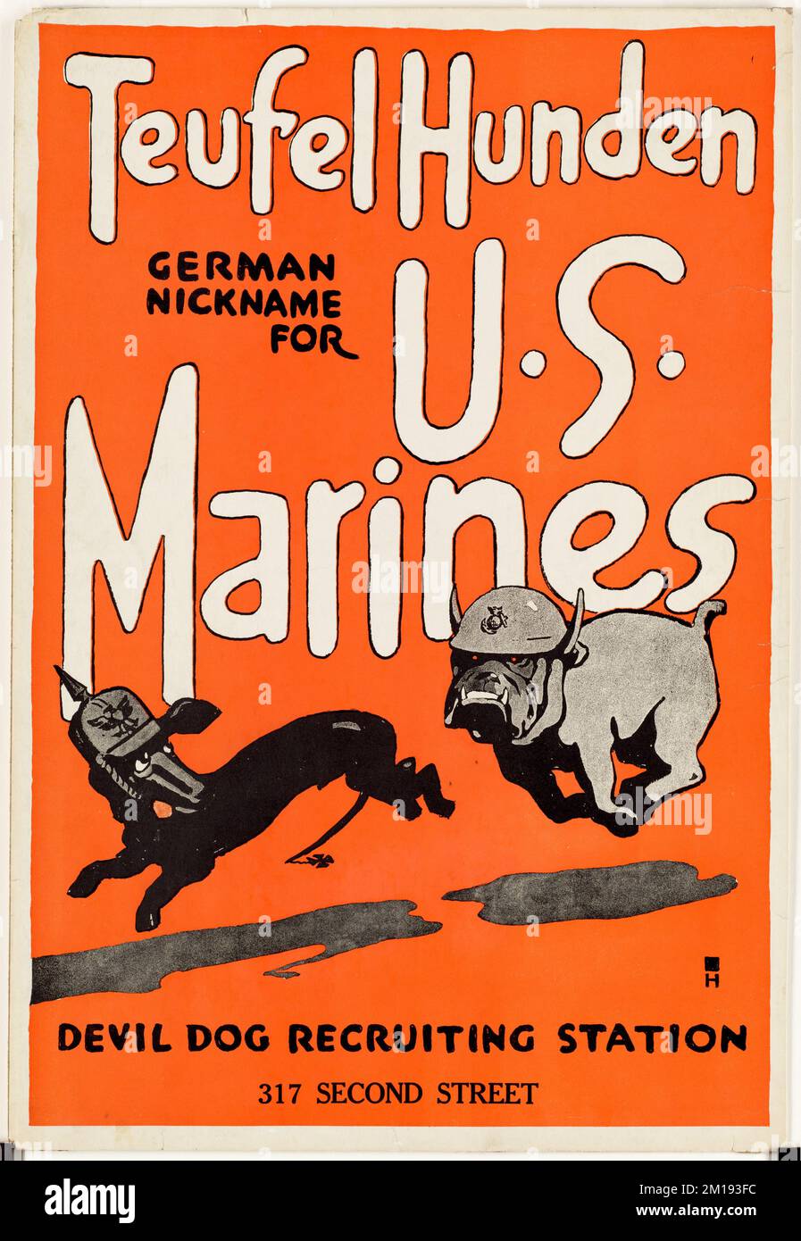 Teufel hunden. German nickname for U.S. Marines. Devil dog recruiting ...