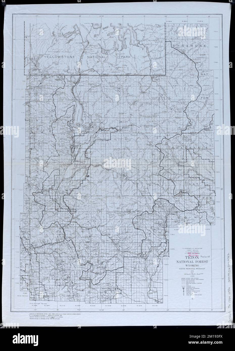 Teton National Forest, Wyoming , Teton National Forest Wyo., Maps ...