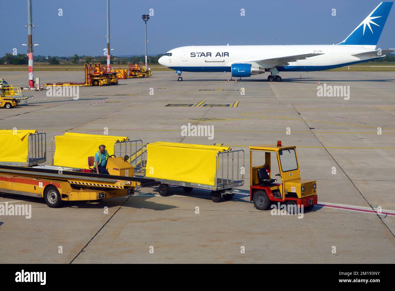 Bratislava, Slovakia - 04 September, 2019: Plane of Star air airlines ...