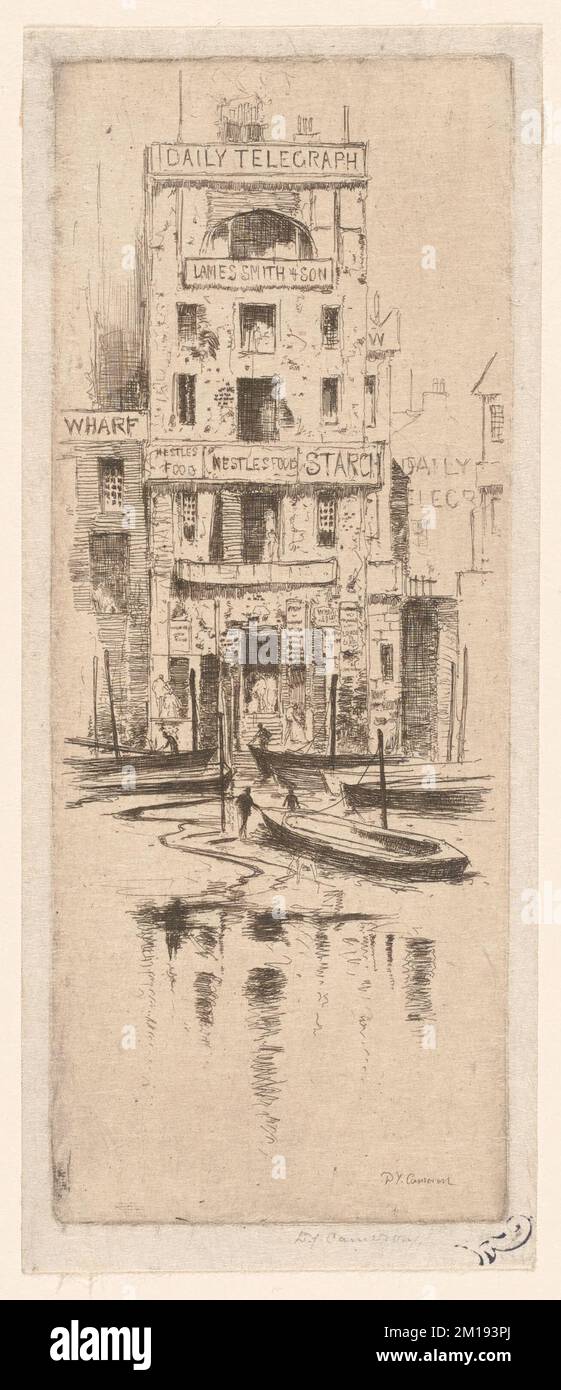 Thames wharf , Piers & wharves, Cities & towns, Rivers. Sir David Young ...