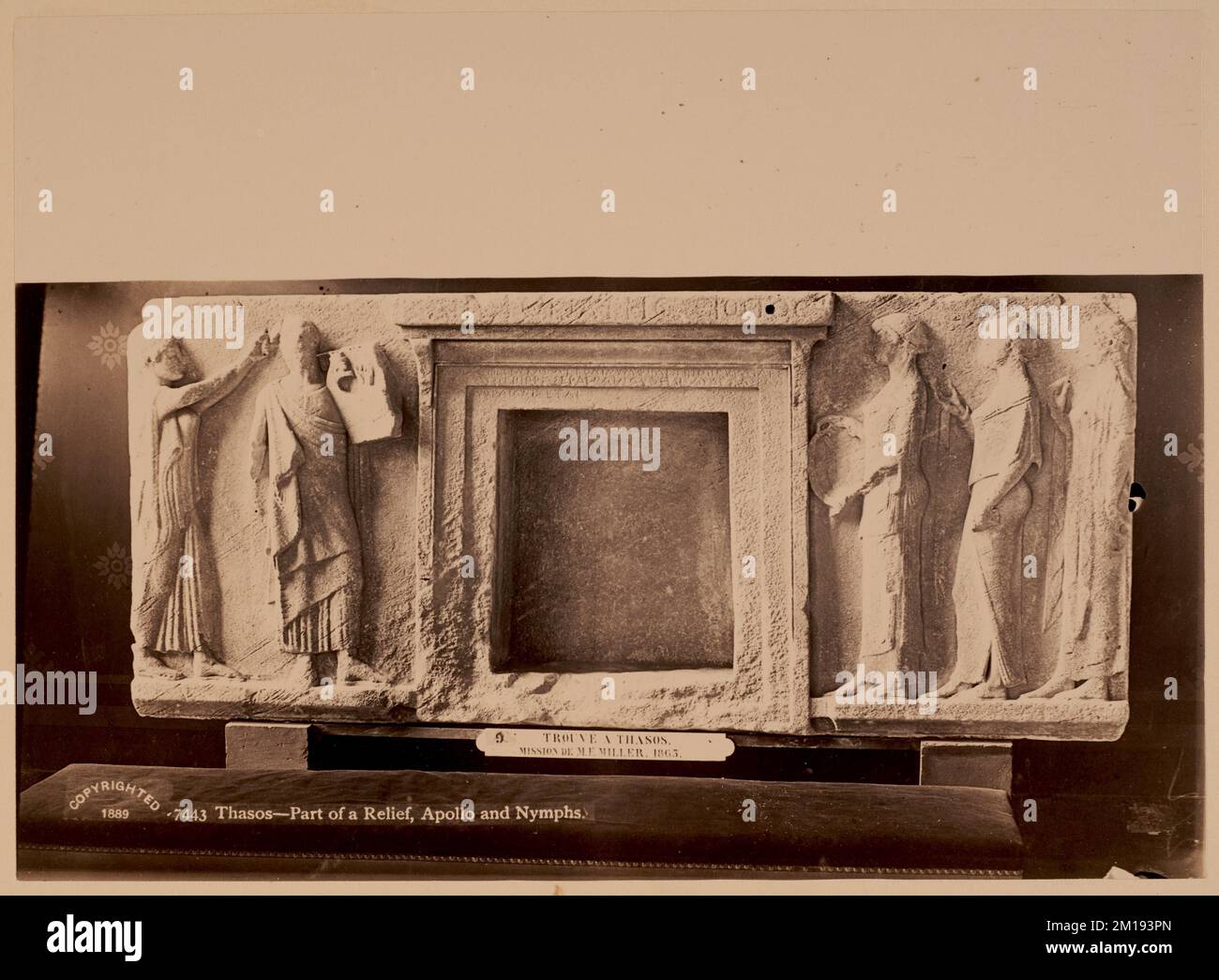 Thasos - part of a relief, Apollo and nymphs , Antiquities, Sculpture ...