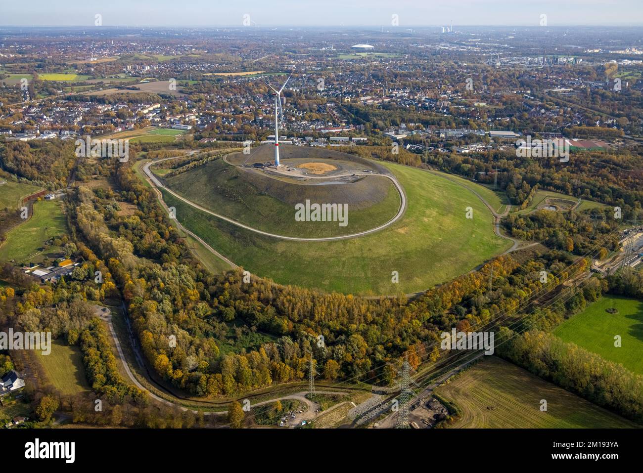 Mottbruchhalde with wind turbine in brauck district in gladbeck hi-res ...