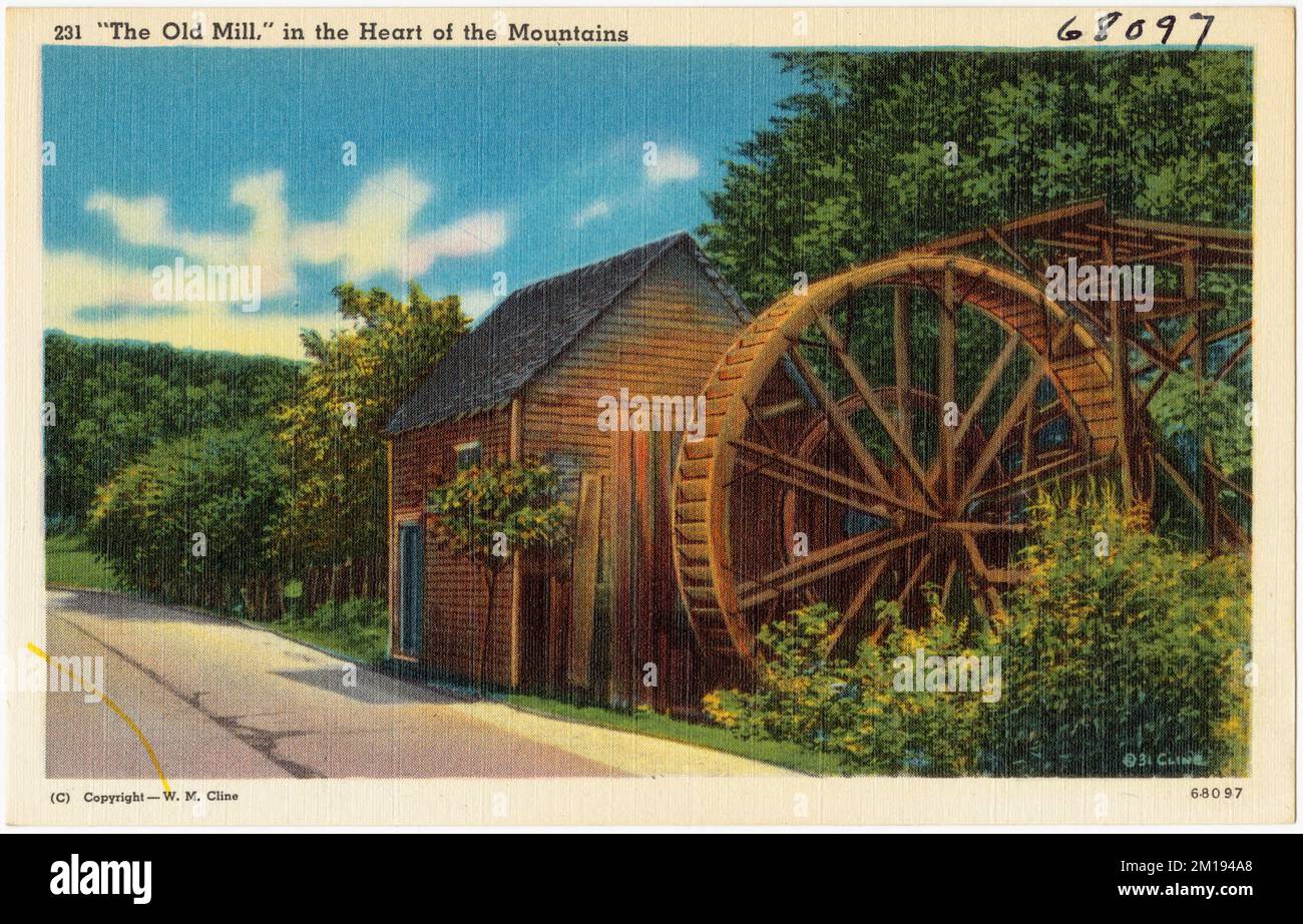 'The Old Mill,' in the heart of the mountains , Tichnor Brothers ...