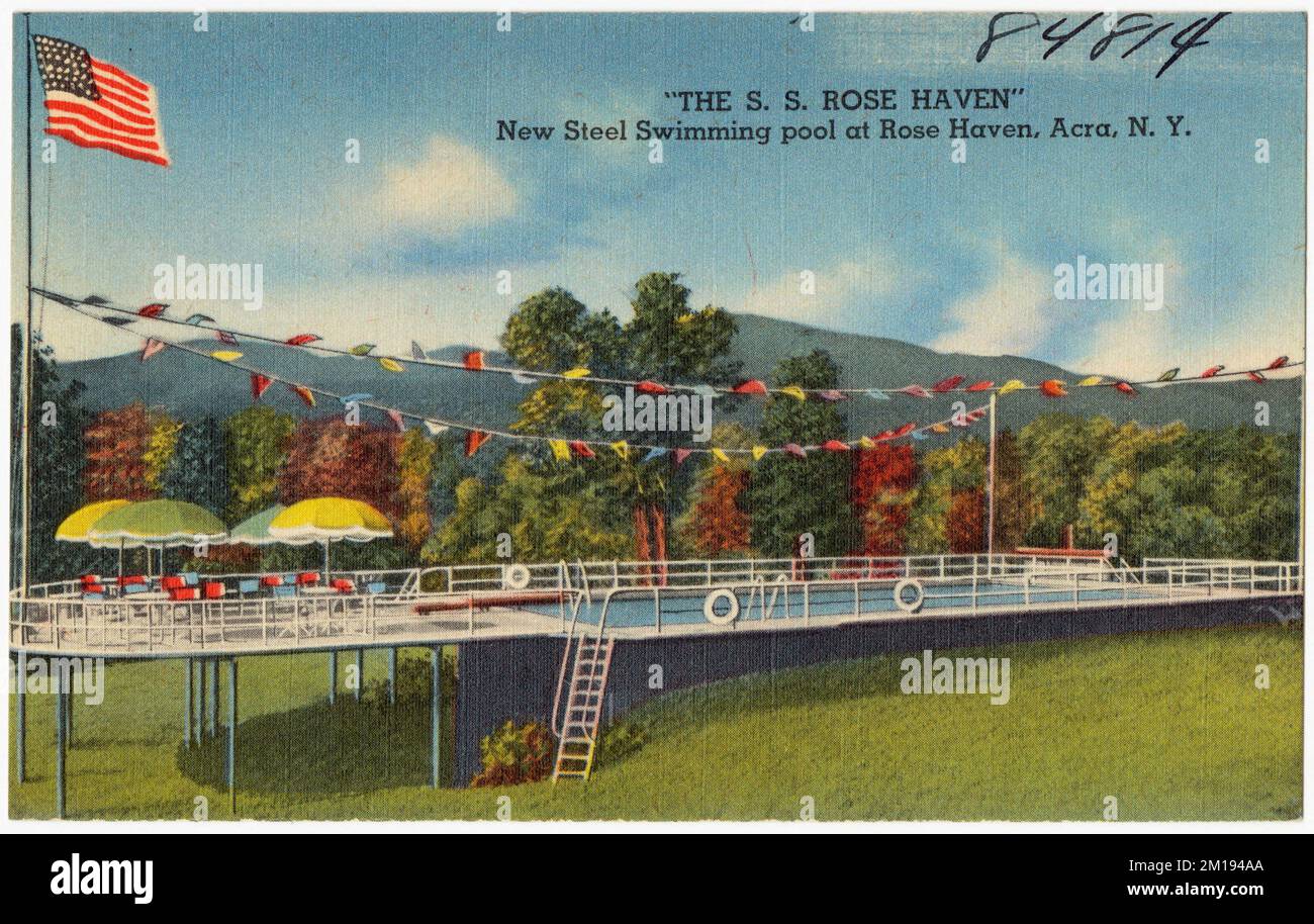 'The S. S. Rose Haven.' New steel swimming pool at Rose Haven, Acra, N ...