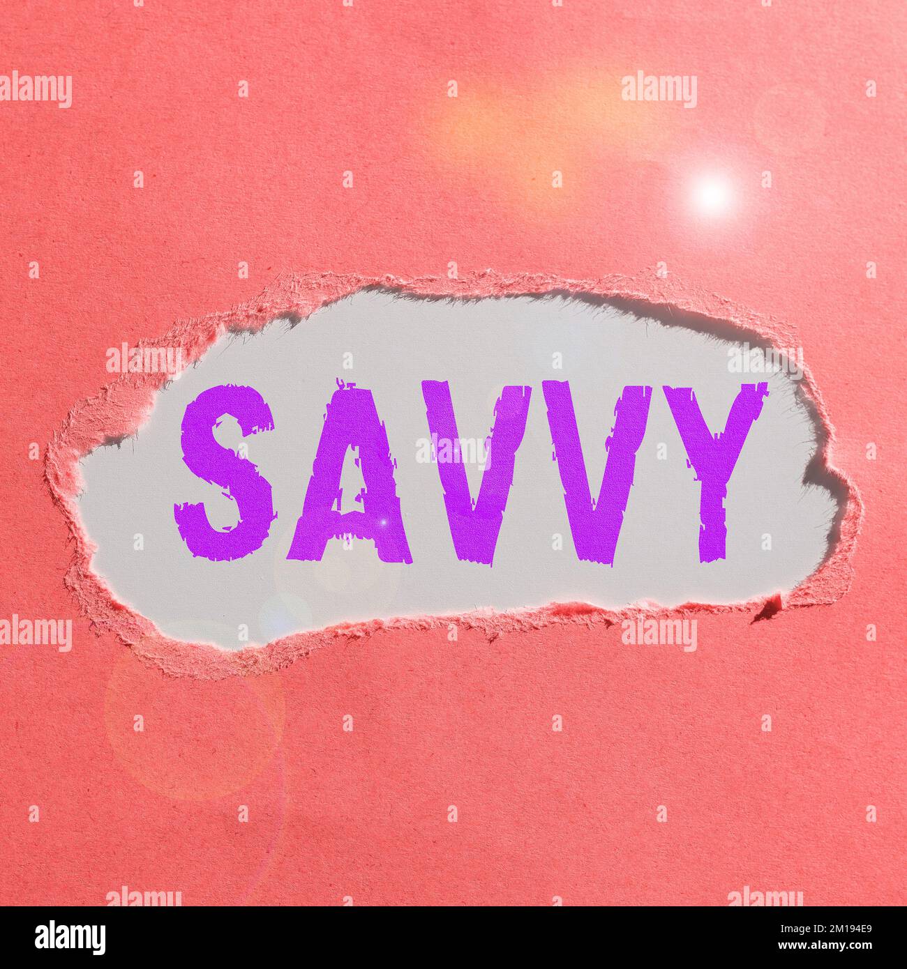 Text caption presenting Savvy. Business idea having perception ...