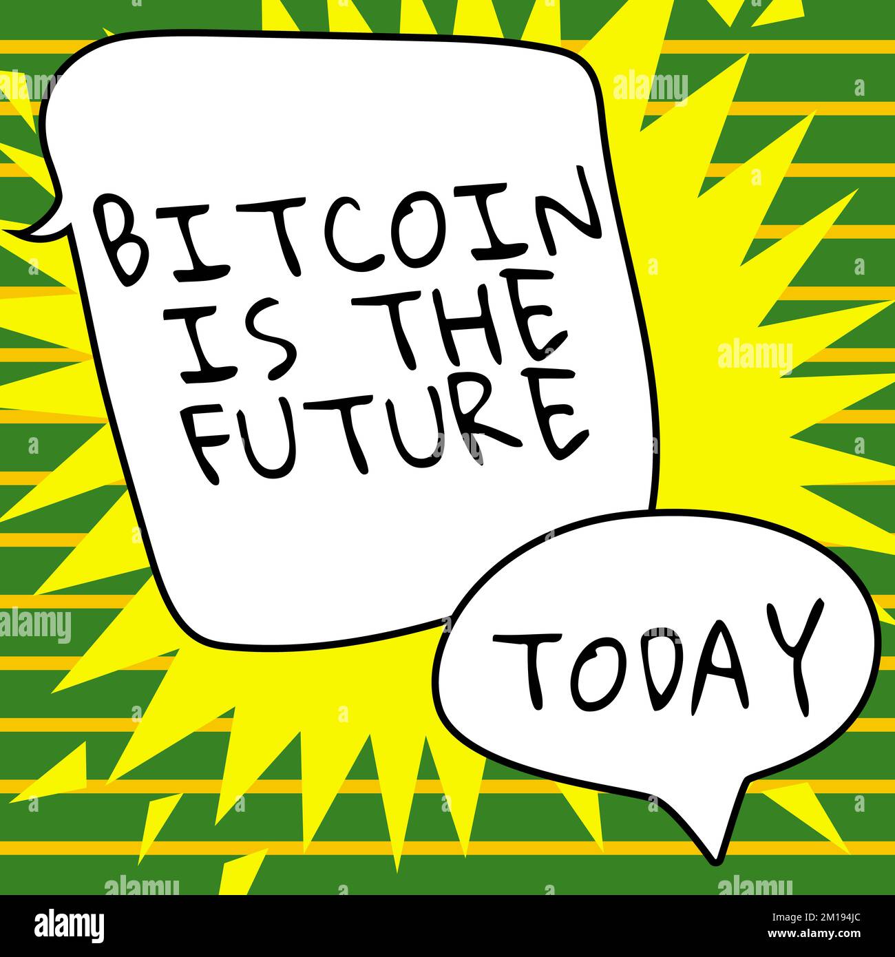 Handwriting text Bitcoin Is The Future. Word for digital marketplace ...