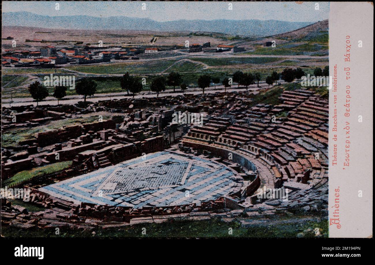 Théatre de Bacchus - vue intérieure - Έσωτερικὸν Θεάτρου τοῦ Βάκχου ...