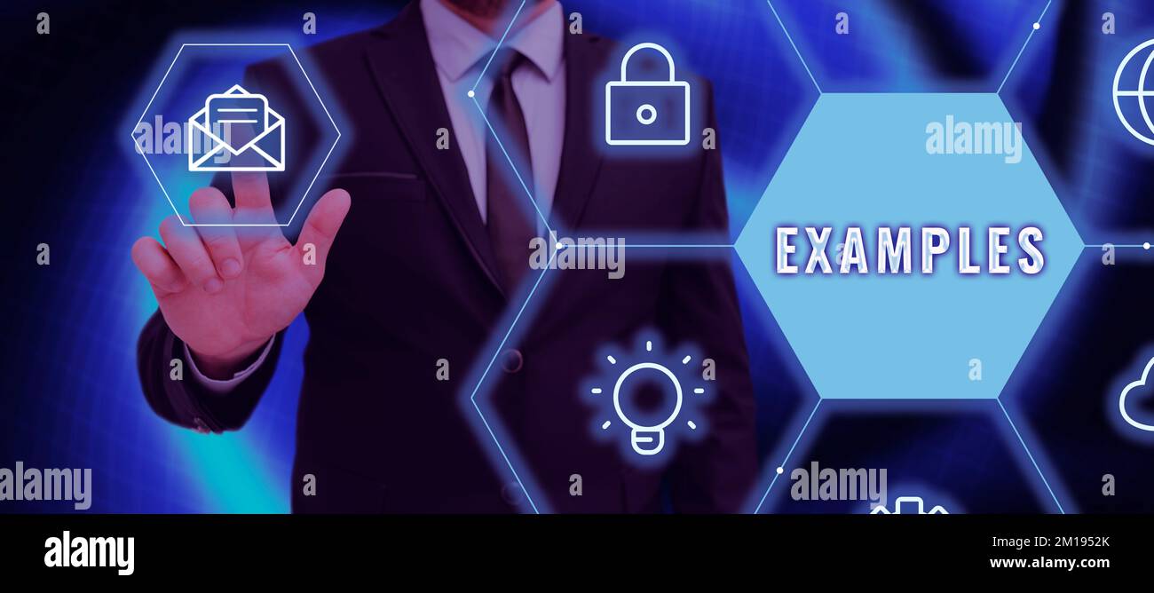 Hand writing sign Examples. Business idea photo Sample Model to follow ...