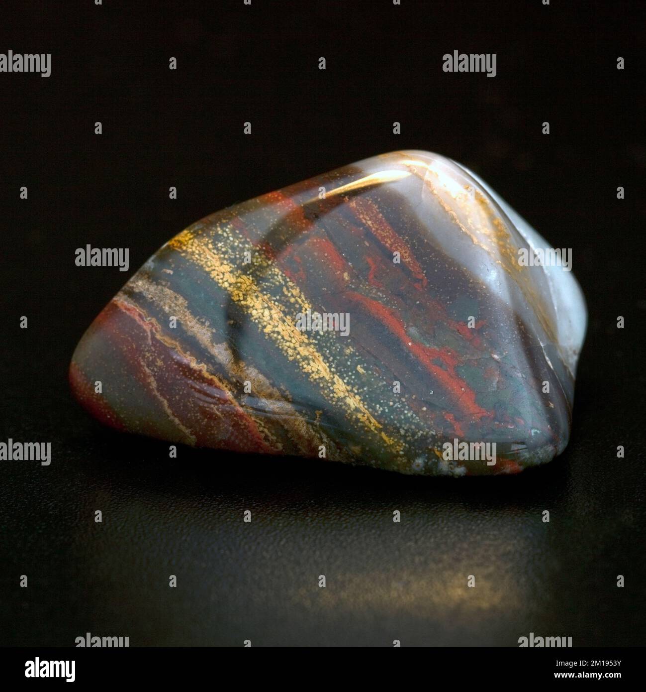 Macro close up colour photograph of 'Rainbow Jasper' a semi precious ...