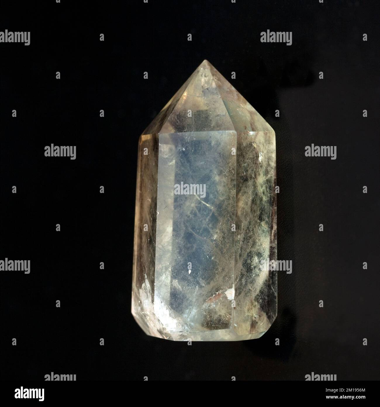 Macro close up colour photograph of 'Smoky Quartz' a semi precious ...