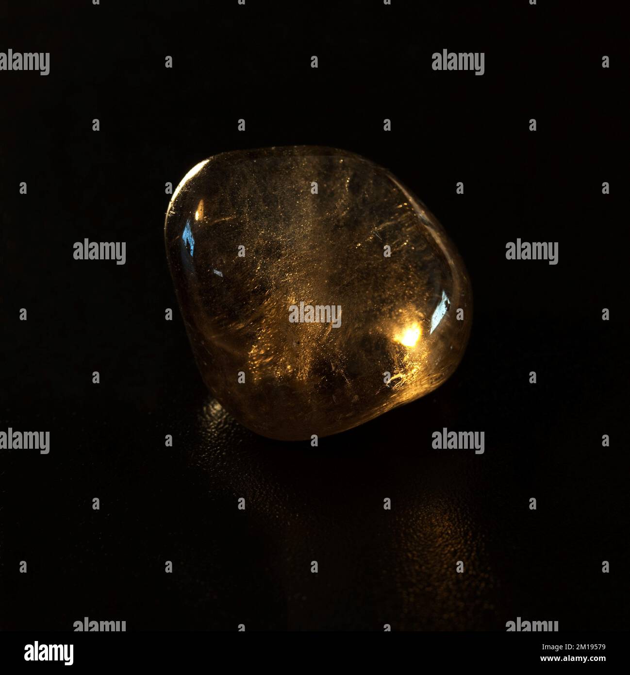 Macro close up colour photograph of 'Smoky Quartz' a semi precious ...