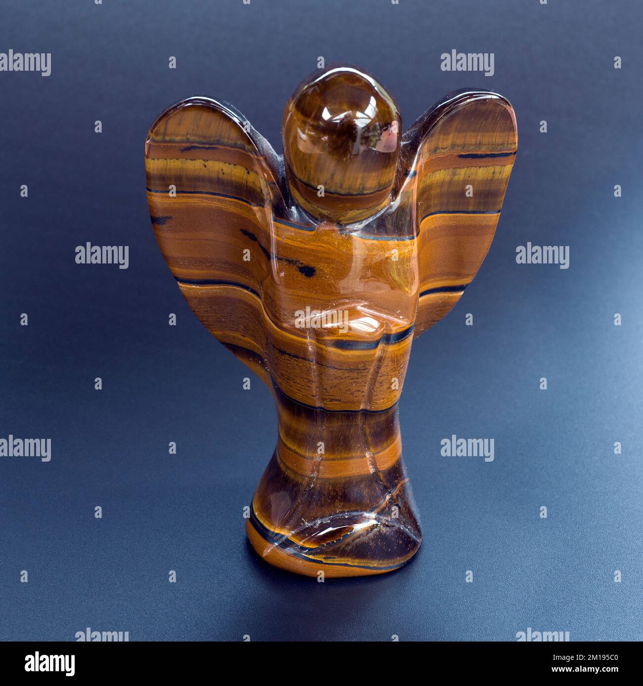 Celestial Angel "Tigers Eye" Carved Figurine Semi Precious Crystal ...