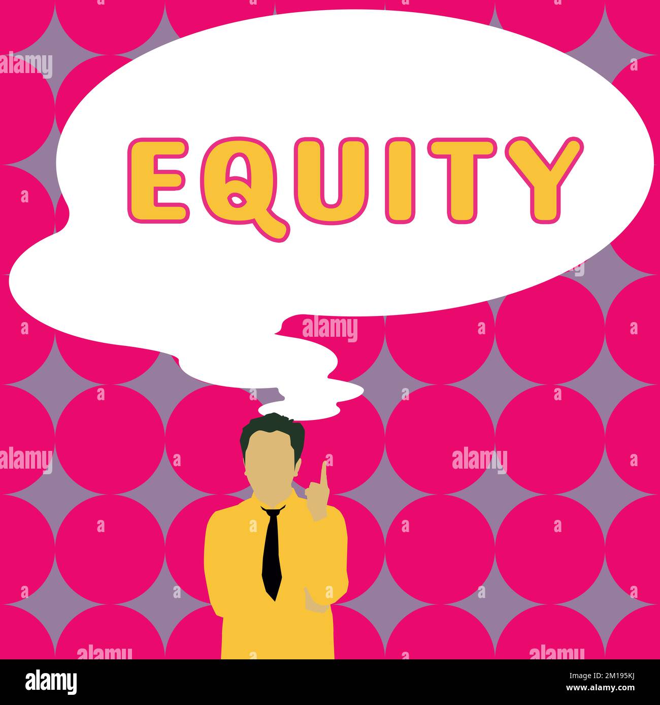 Text caption presenting Equity. Internet Concept quality of being fair ...