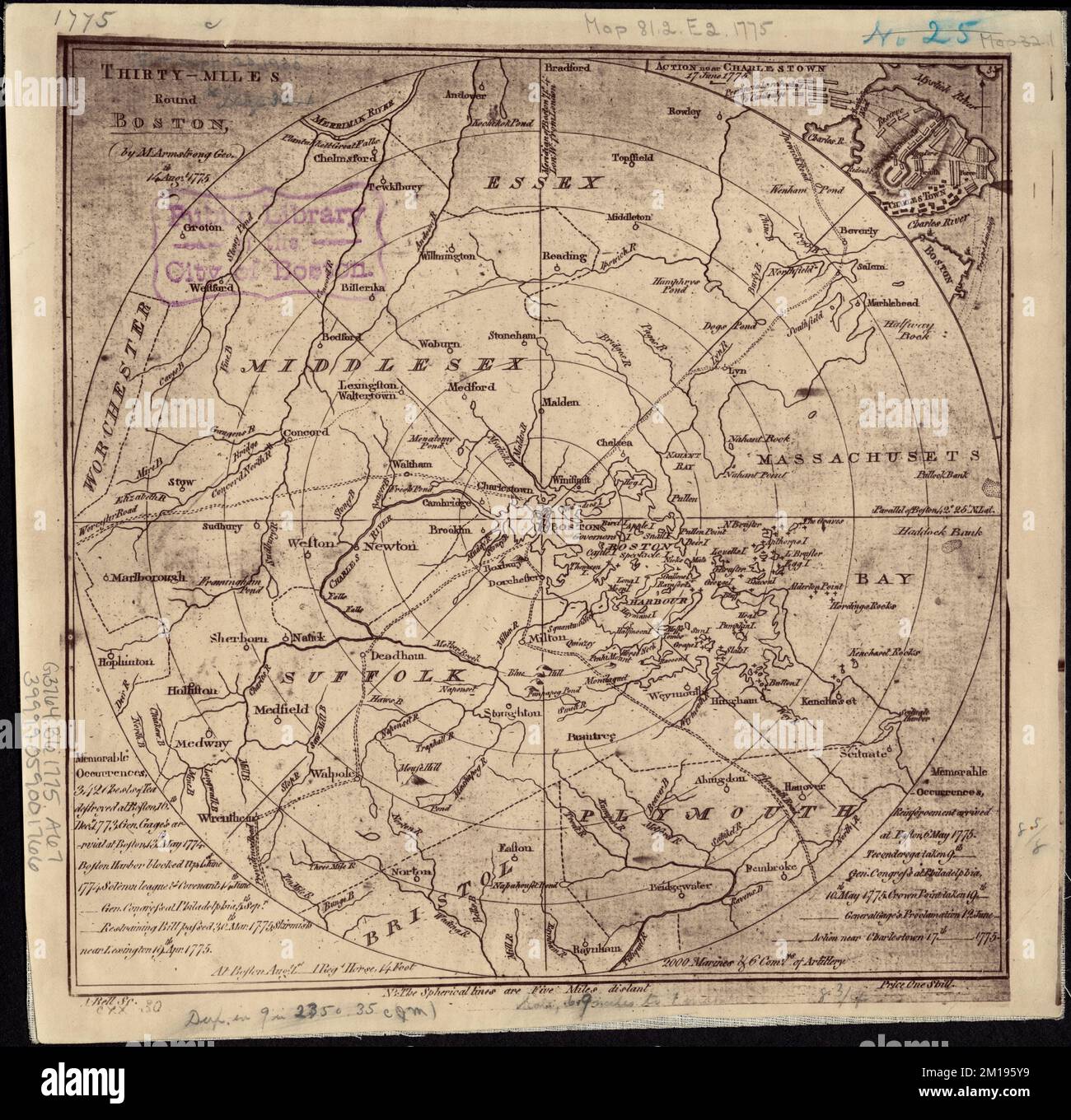 Thirty-miles round Boston , Boston Mass., Maps, Early works to 1800 ...