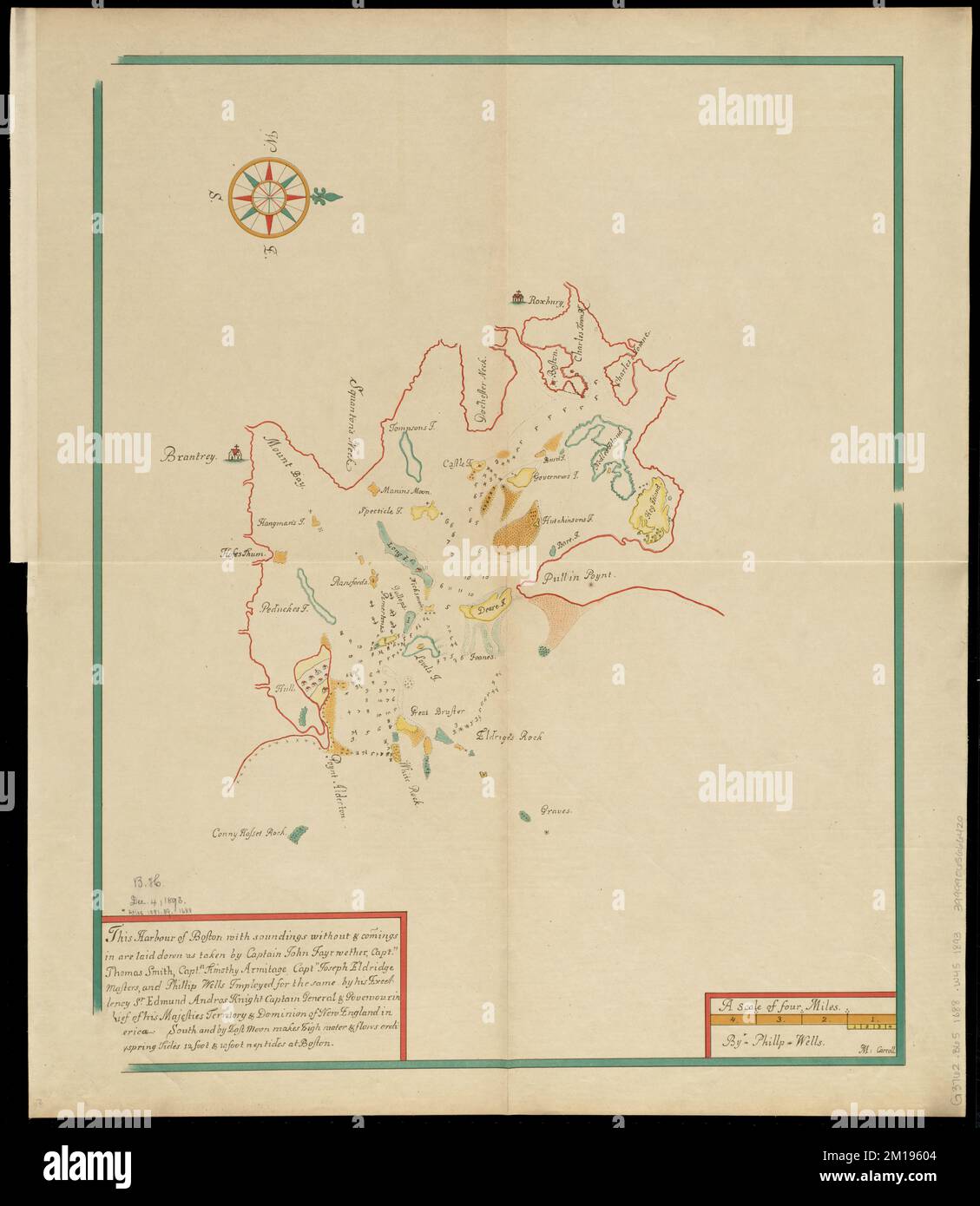 This harbour of Boston , Boston Harbor Mass., Maps, Early works to 1800 ...