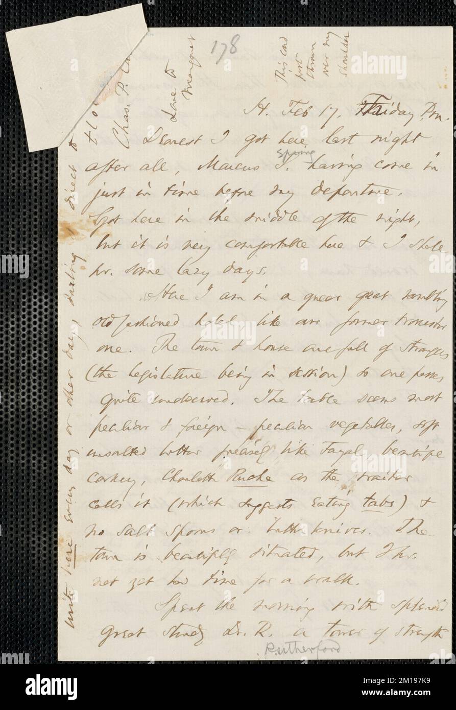 Thomas Wentworth Higginson autograph letter to [Mrs. Mary Elizabeth ...