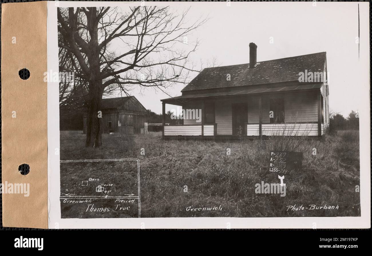 Thomas True, house and barn, Greenwich, Mass., Jan. 10, 1928 : Parcel ...